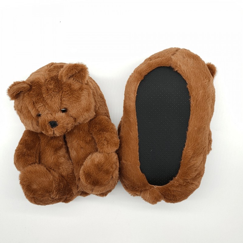 Teddy Bear Brown Slippers XL