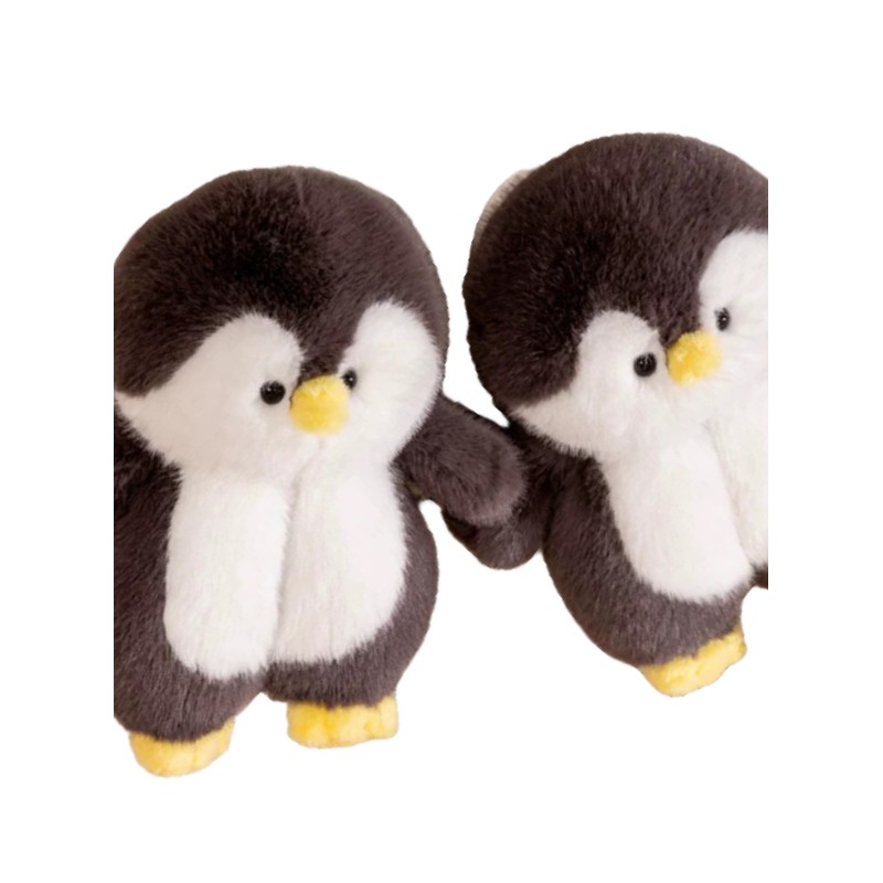 Penguin Slippers with Rubber Sole